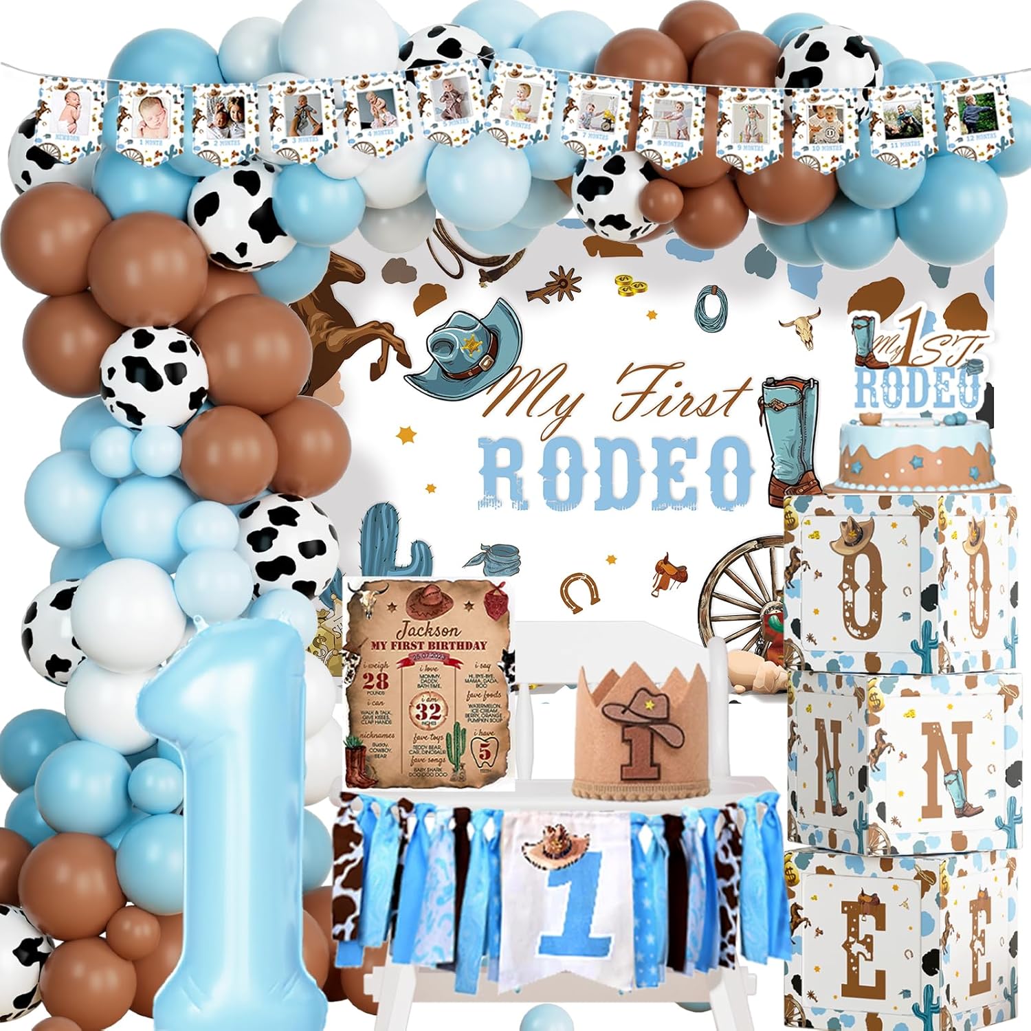 Amazon.com: Party Inspo My First Rodeo Decorations Boy, First Rodeo ...