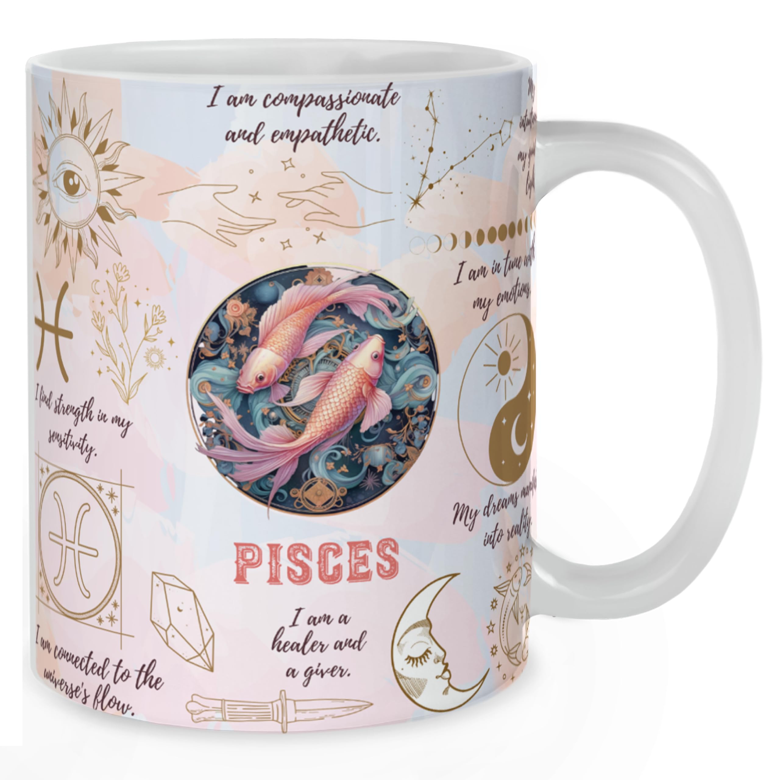 Badge Centre Pisces Star Sign Mug, 11oz Zodiac Mug (Pisces) : Amazon.co ...