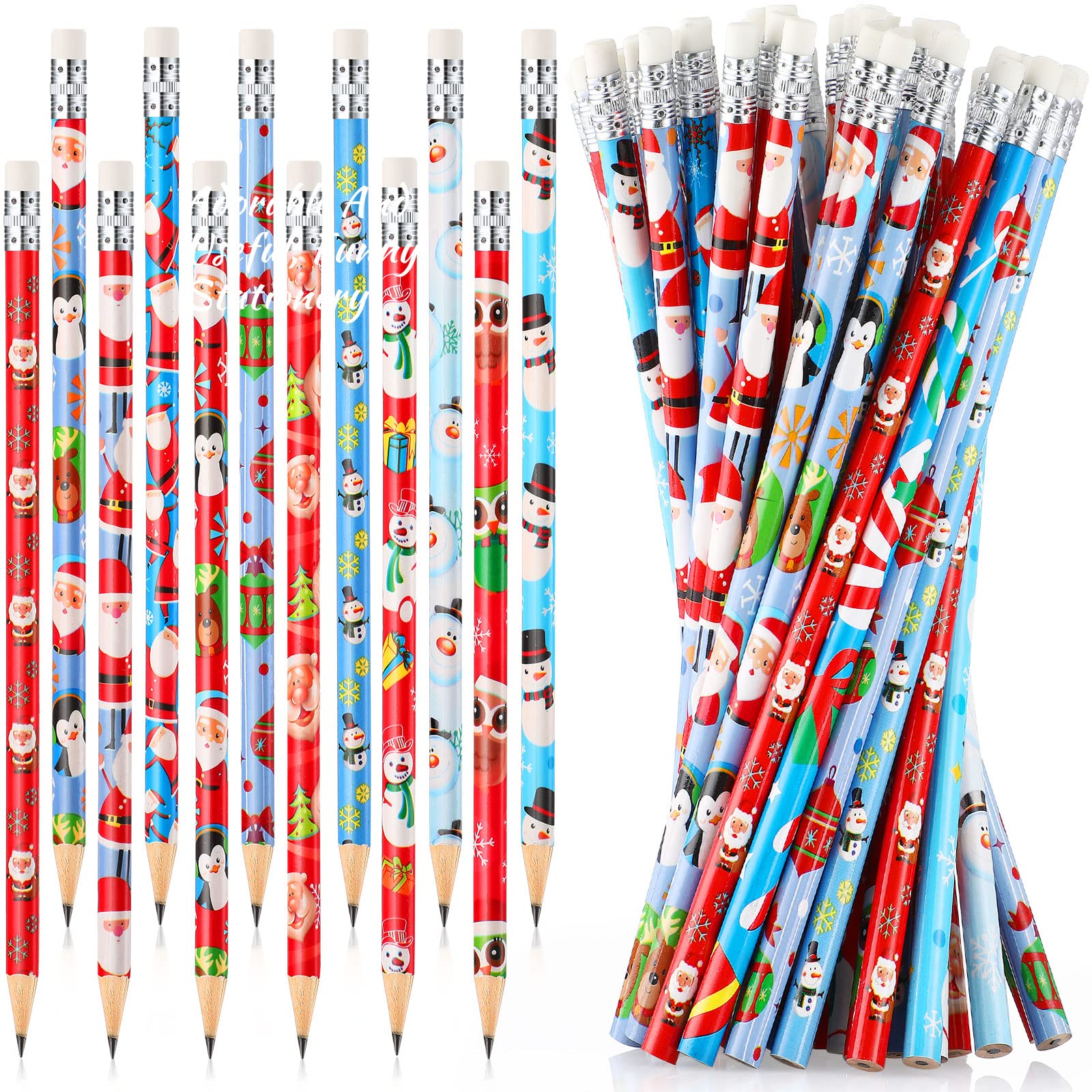 Amazon.com : Christmas Pencils Christmas Holiday Pencils for Kids Mini ...