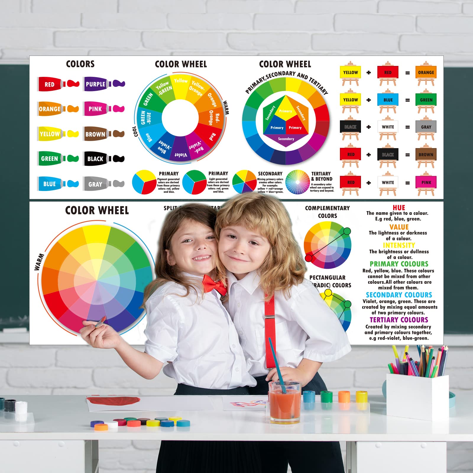 Snapklik.com : Art Classroom Banner Color Wheel Poster For Teachers ...