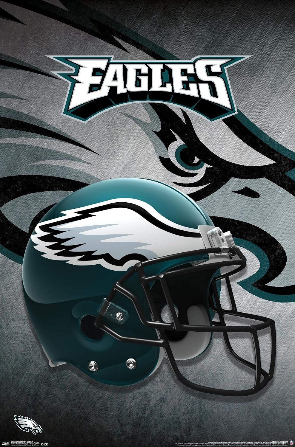 Amazon.com: Trends International Philadelphia Eagles Helmet Wall Poster ...