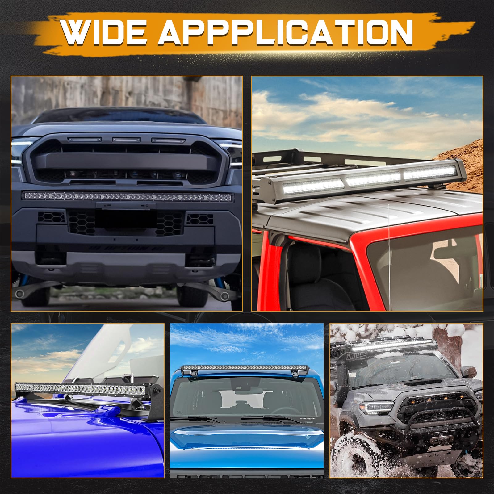 Snapklik.com : 40 Inch Single Row LED Light Bar, Slim LED Driving ...