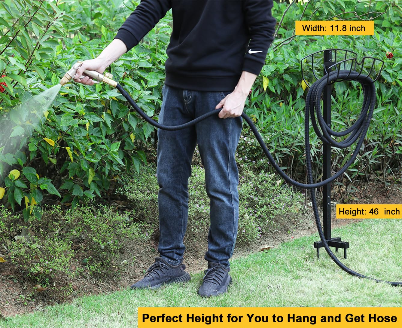 Snapklik.com : ESOW Garden Hose Holder Freestanding, Heavy Duty Metal ...