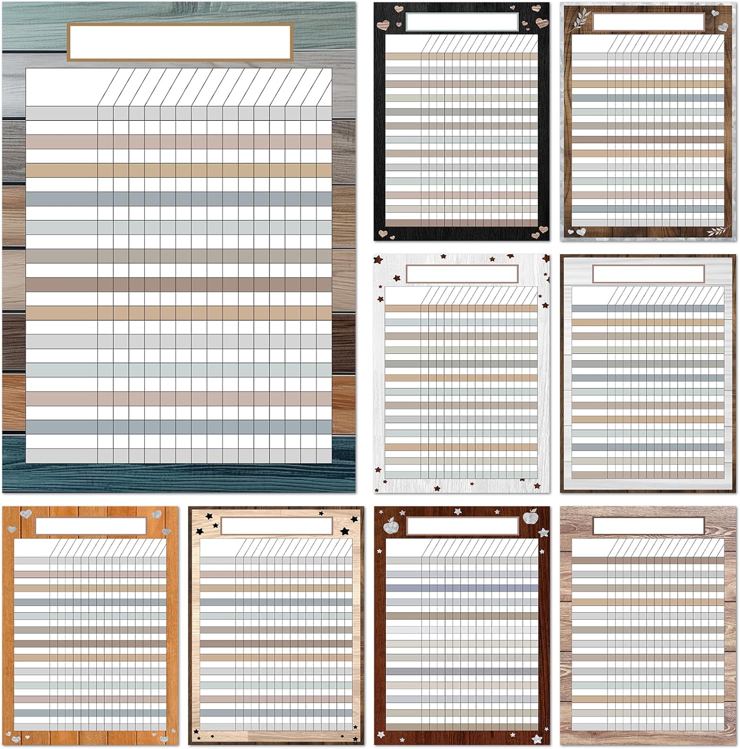 Amazon.com : 9 PCS Classroom Incentive Charts Classroom Behavior Chart ...