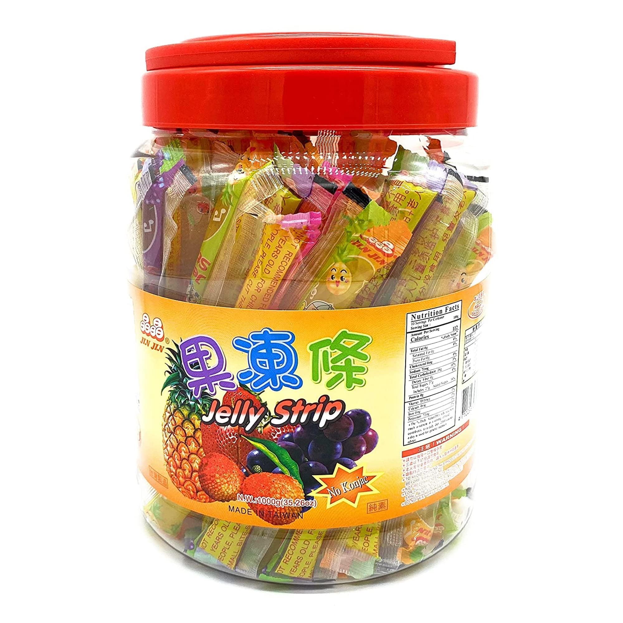 Amazon.com: Jin Jin Fruit Jelly Filled Strip Straws Candy - Many ...