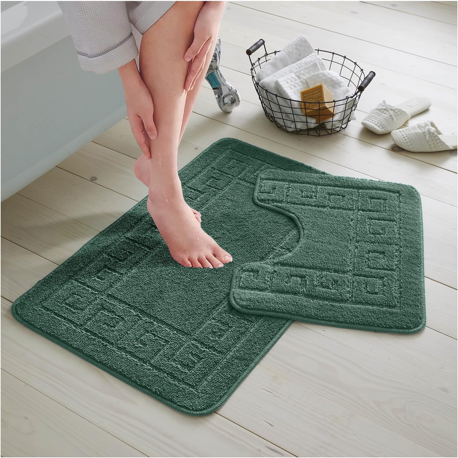 GC GAVENO CAVAILIA Bath Mat Set 2 Piece - Non Slip Bathroom Mat - Bath ...