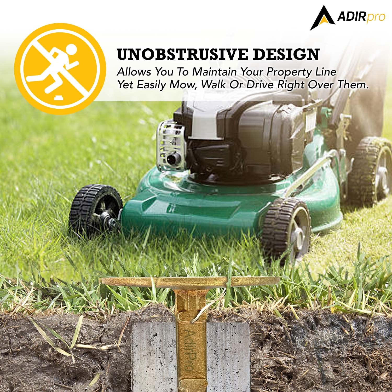 Snapklik.com : AdirPro Survey Markers Durable Solid Brass & Low Profile ...