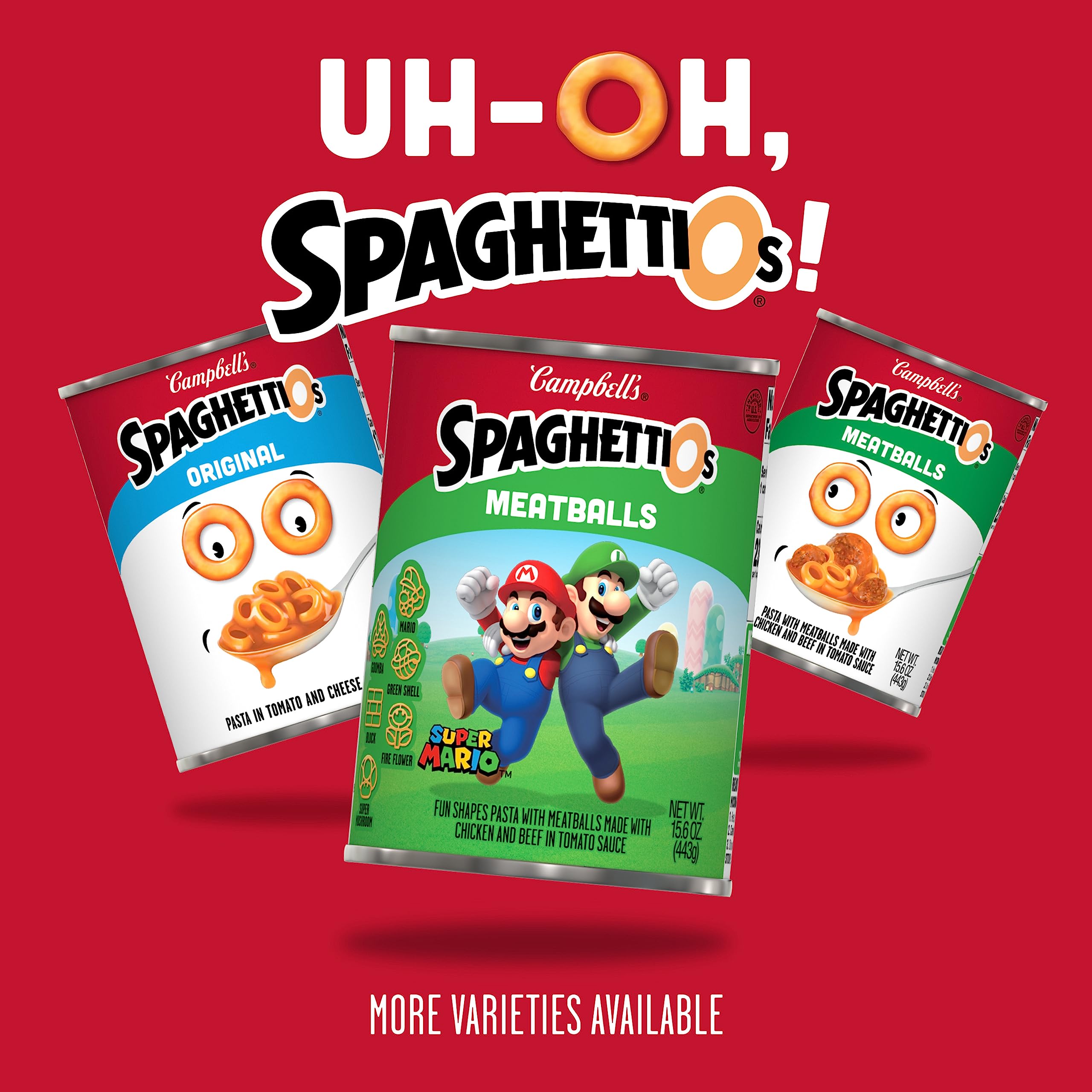 Snapklik.com : SpaghettiOs Super Mario Bros Canned Pasta