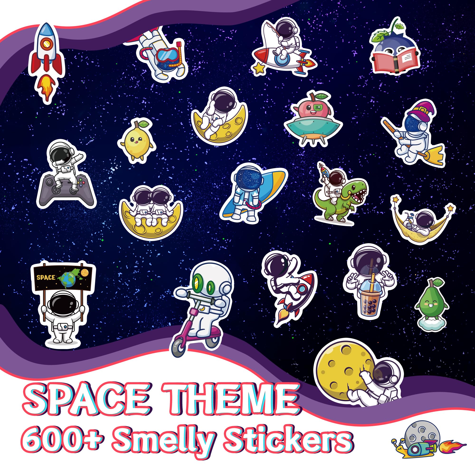 Snapklik.com : Tageenla Smelly Stickers For Kids, 36 Sheets 600 ...