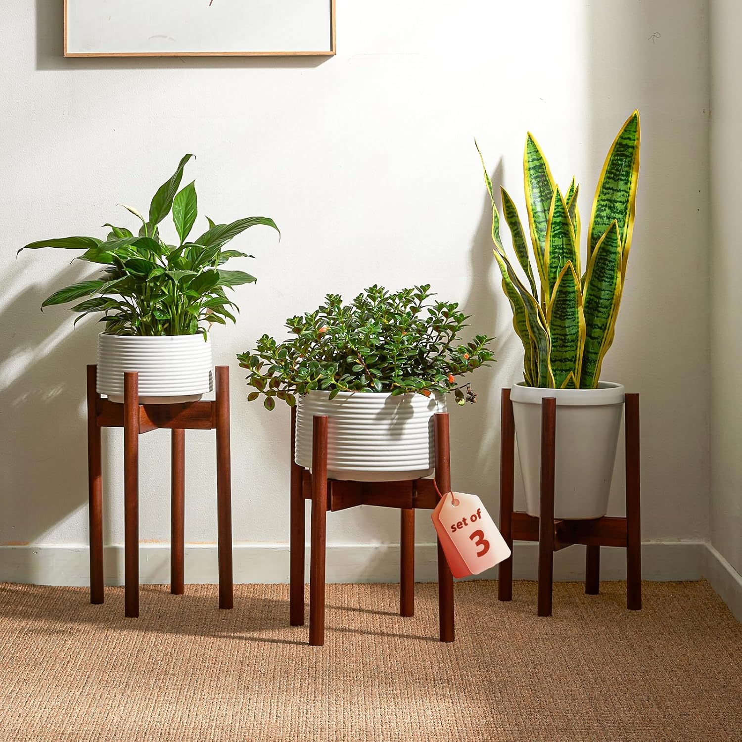 Amazon.com: GENTINGBRO Adjustable Plant Stand Indoor, Bamboo Plant ...