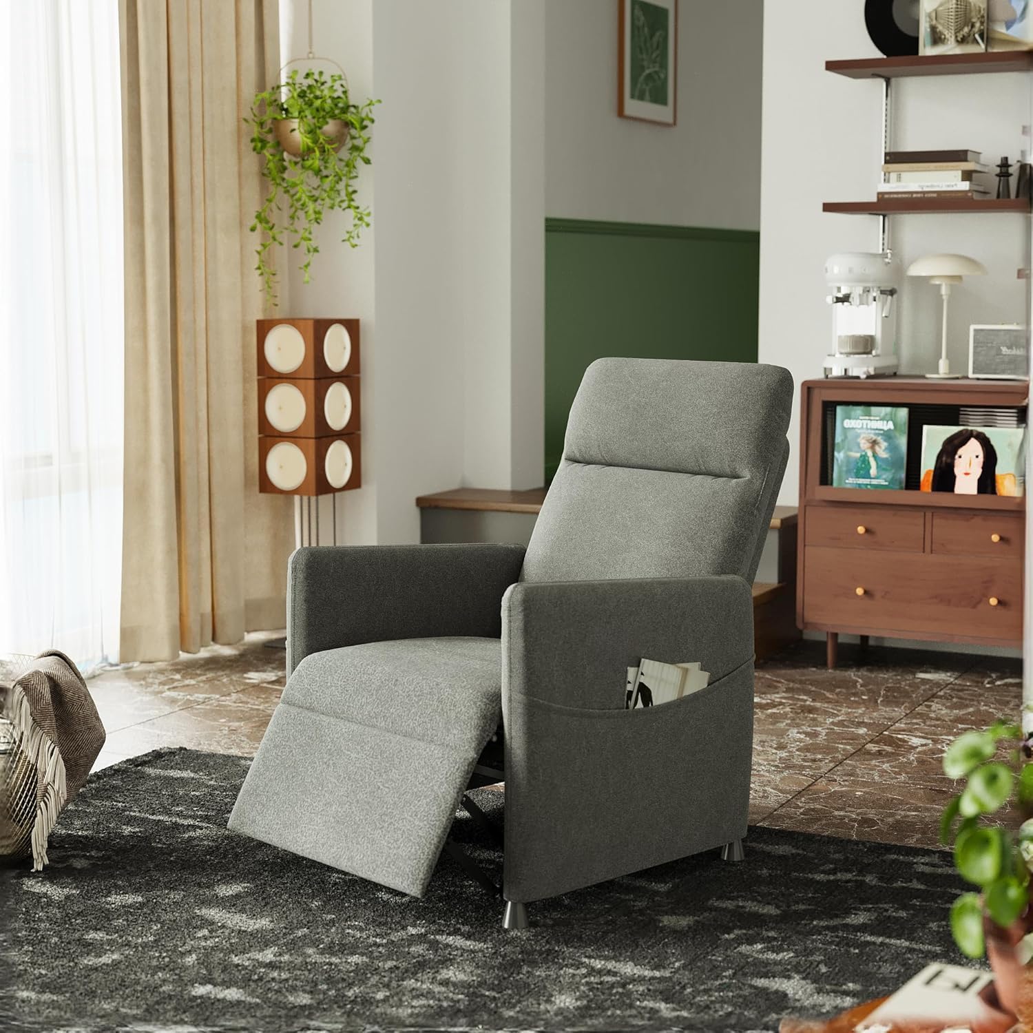 Amazon.com: Rocking Recliner Chair for Adults, Small Reclining Chair ...