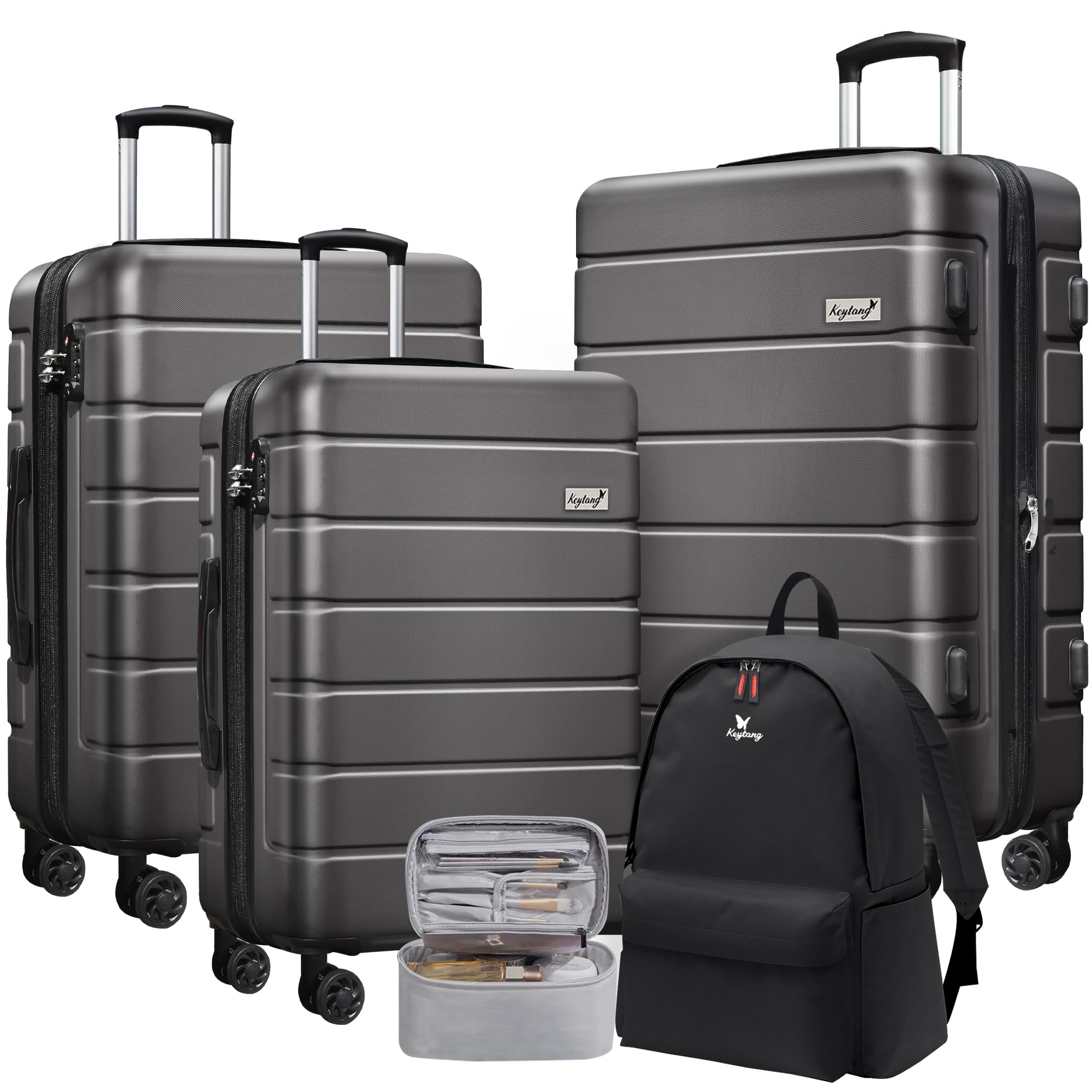 Amazon.com | Explorer Luggage Set with TSA Lock, Lightweight Hardside Suitcase with Spinner ...