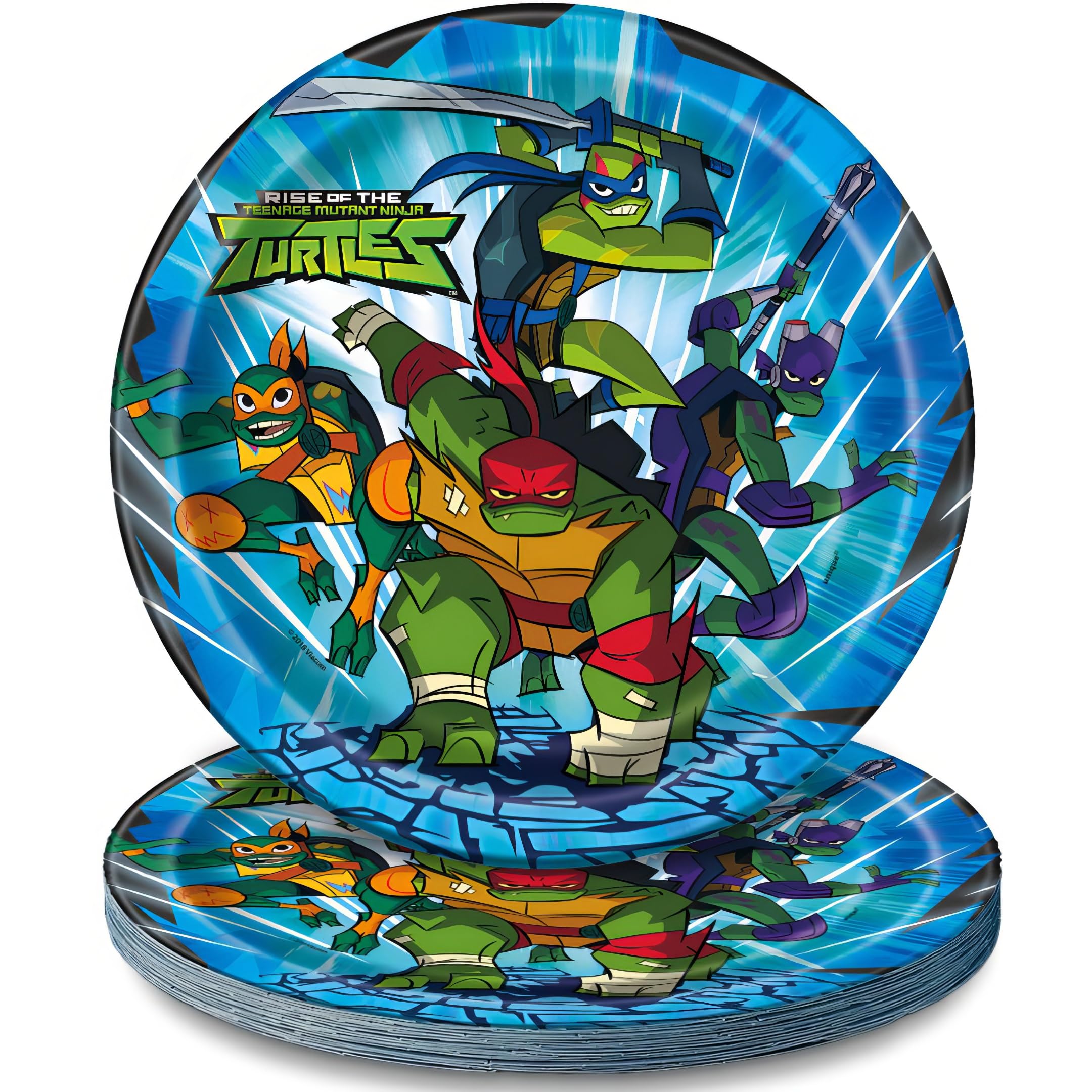 Amazon.com: Unique Round Dinner Paper Plates - 9" | Teenage Mutant ...