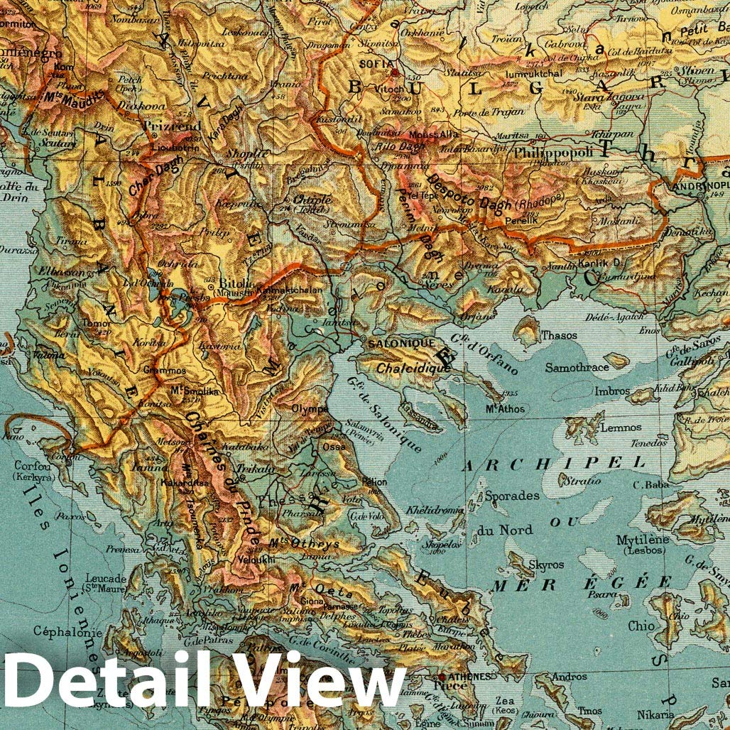Balkan Alps Greece Map