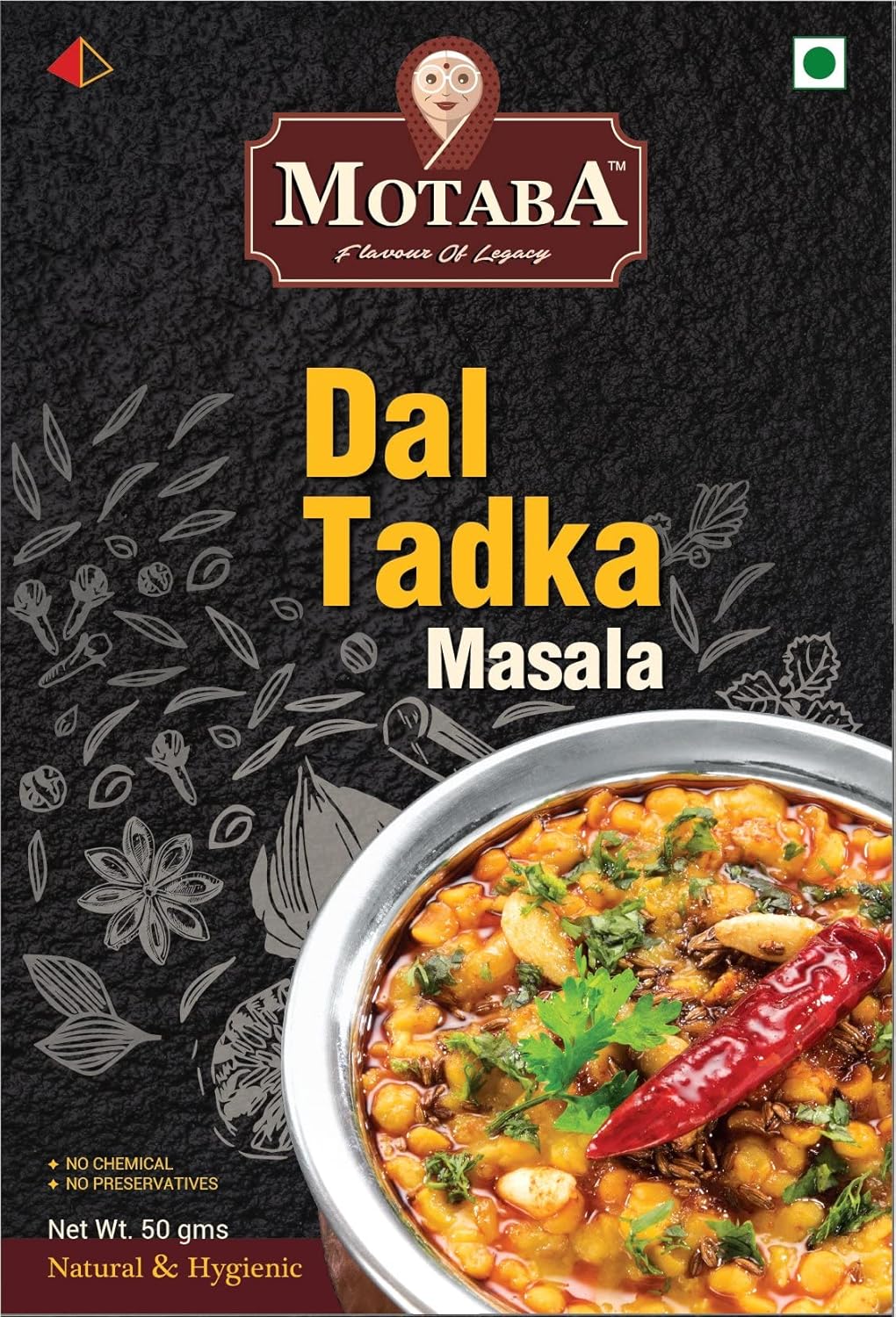 MOTABA Dal Tadka Masala,100Gram / Ready Punjabi Tadka with Ghee & all ...