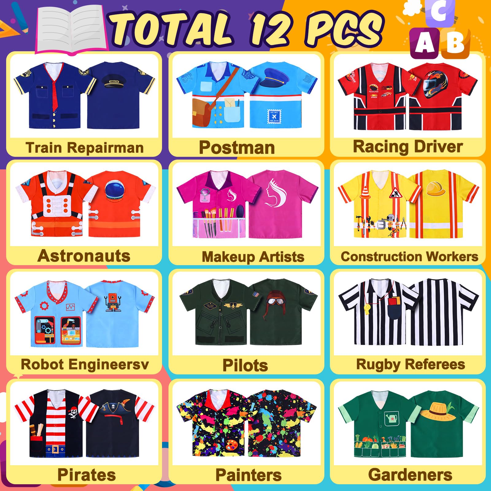 Snapklik.com : 12 Pcs Role Play Costume Dress Up Clothes Cosplay ...
