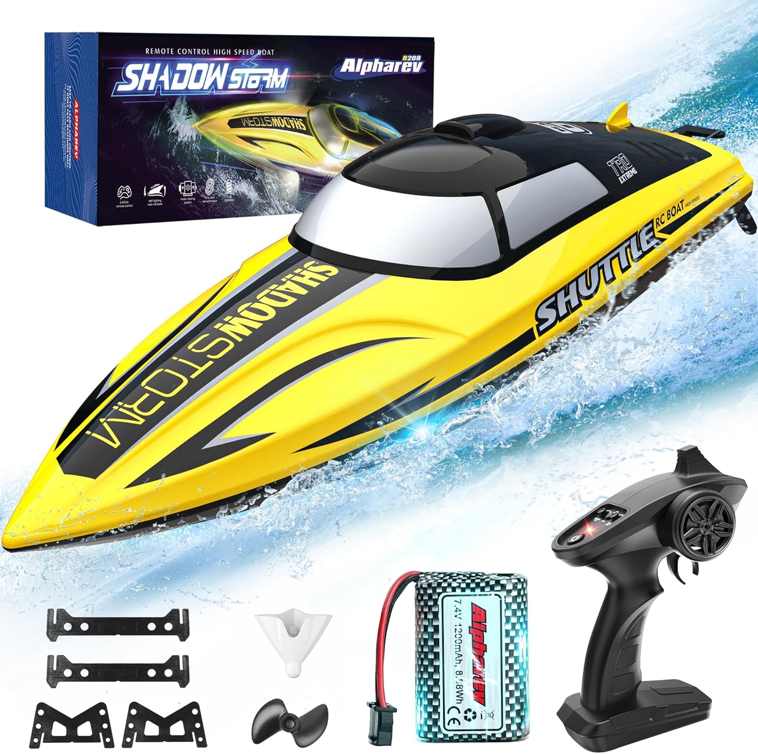 ALPHAREV RC Boat - R208 20+ MPH Fast Remote Control Boat for Pool ...