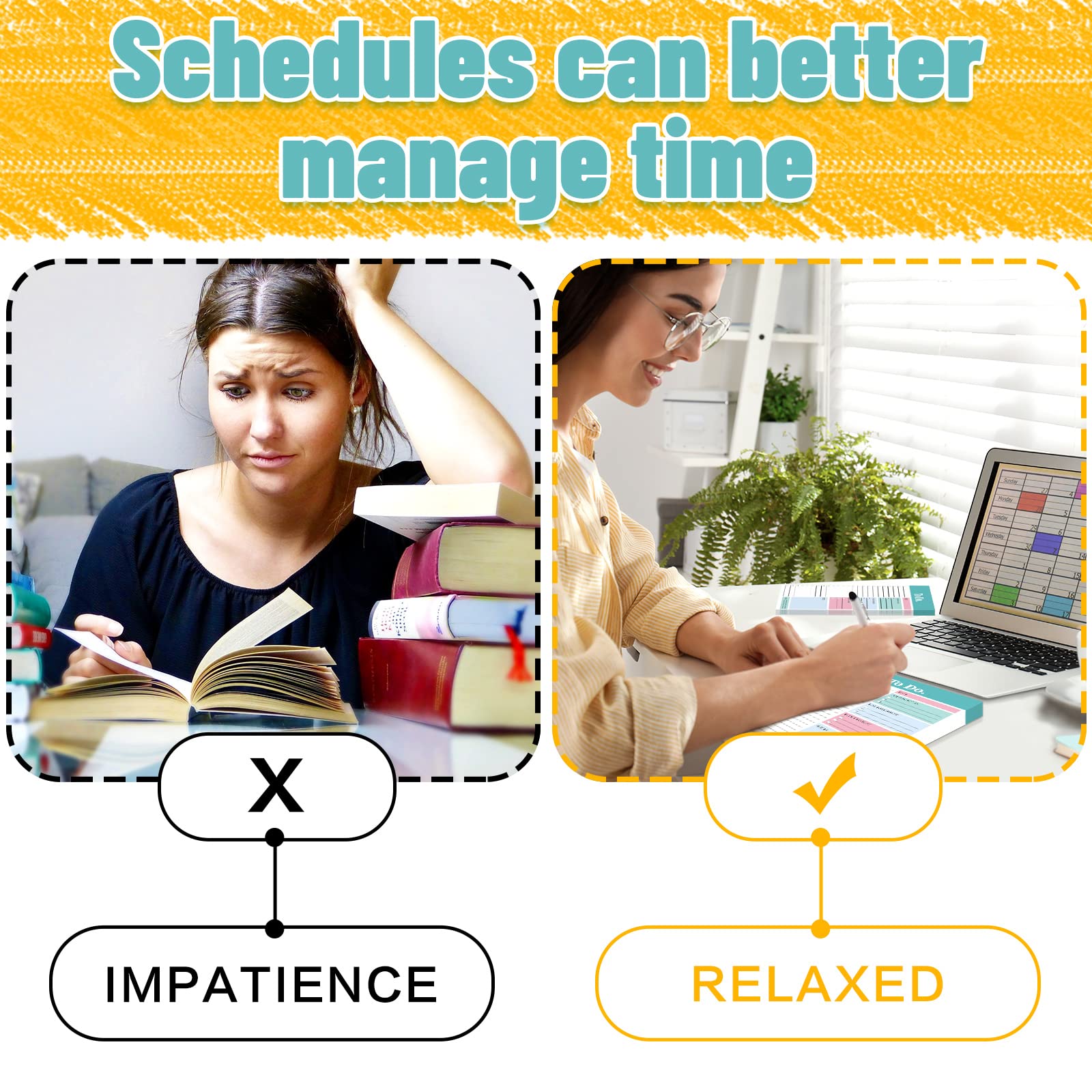 Snapklik.com : 300 Sheets Daily To Do List Notepad Notebook Library ...
