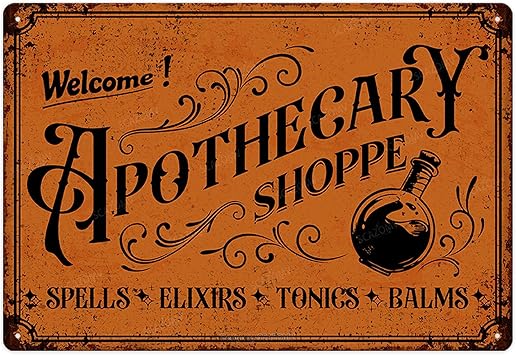 Amazon.com: Apothecary Shoppe Metal Tin Signs Vintage Witches Kitchen ...
