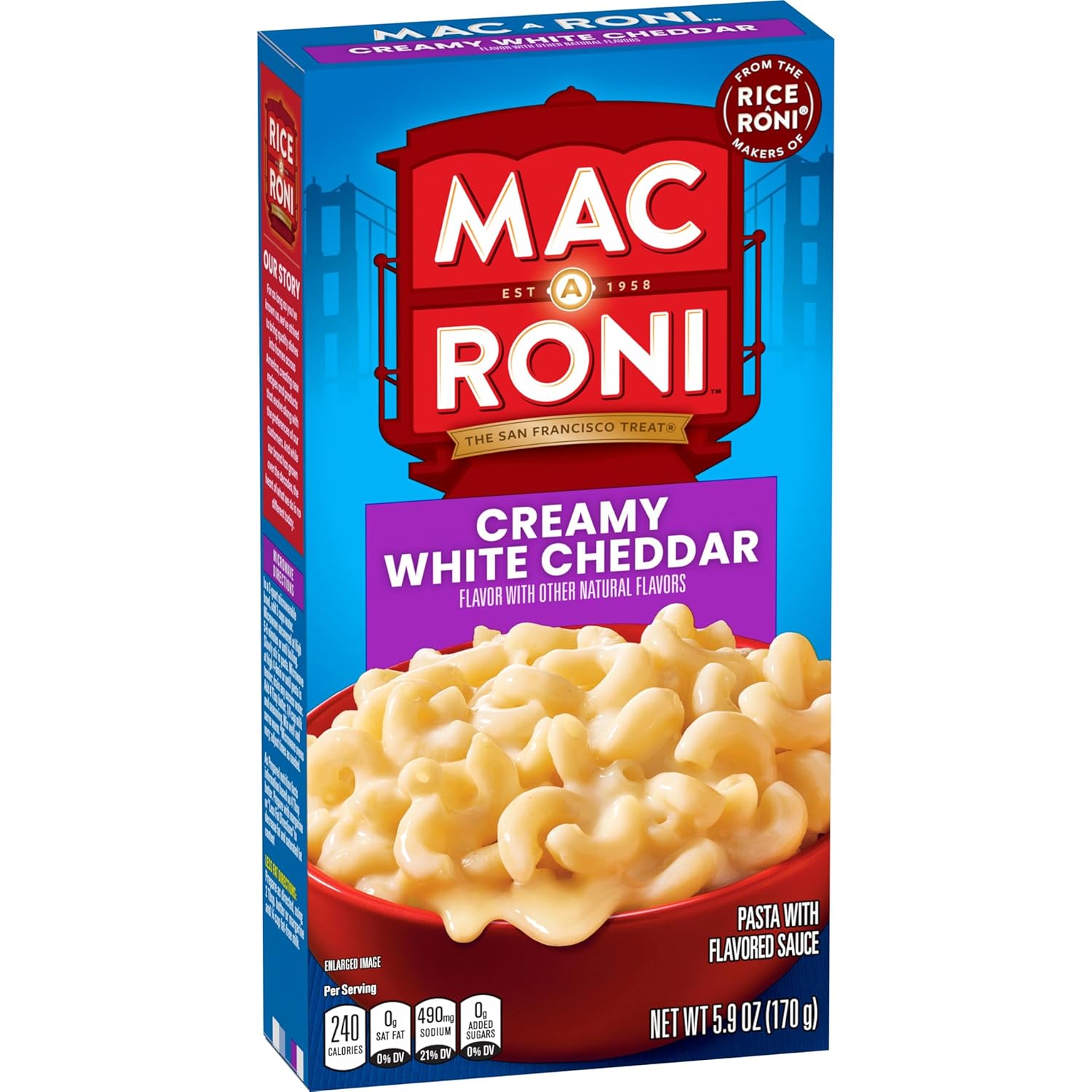 Amazon.com : Mac A Roni, White Cheddar Macaroni and Cheese, 5.9 oz Box ...