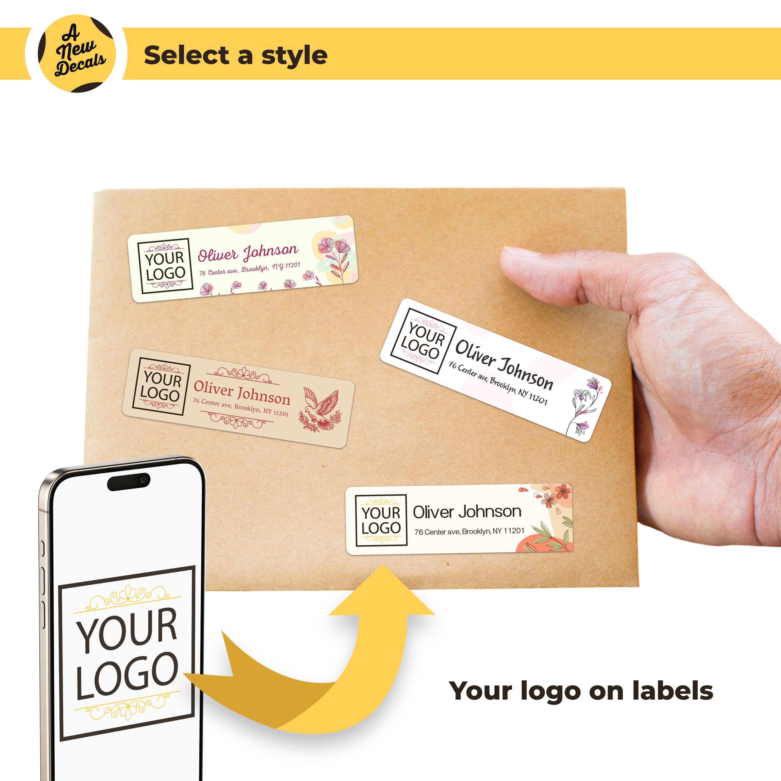 Custom Address Labels Stickers Rainbow Address Label, Personalized