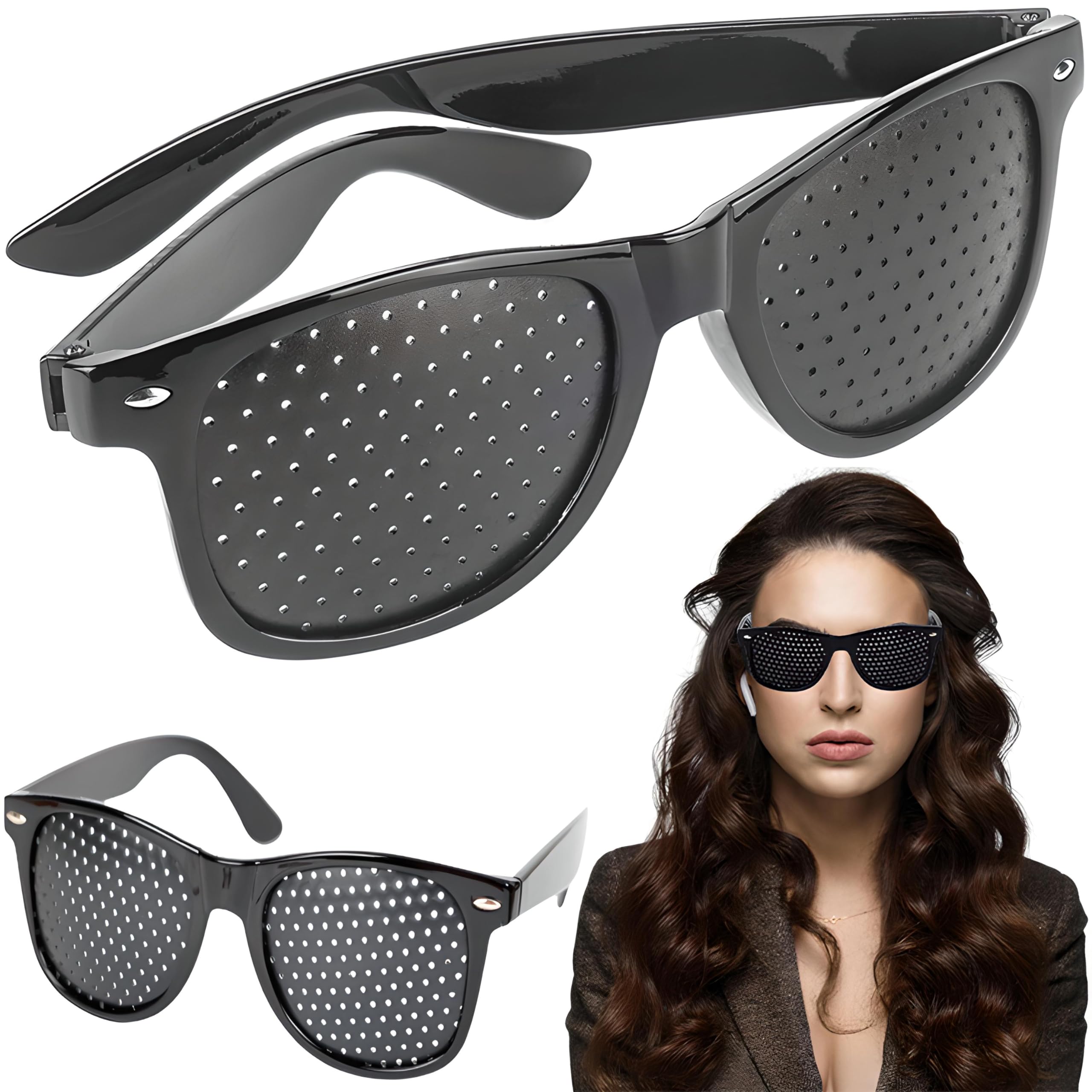 Retoo Grid Glasses for Eye Training, Grid Multidot Glasses, Pinhole ...