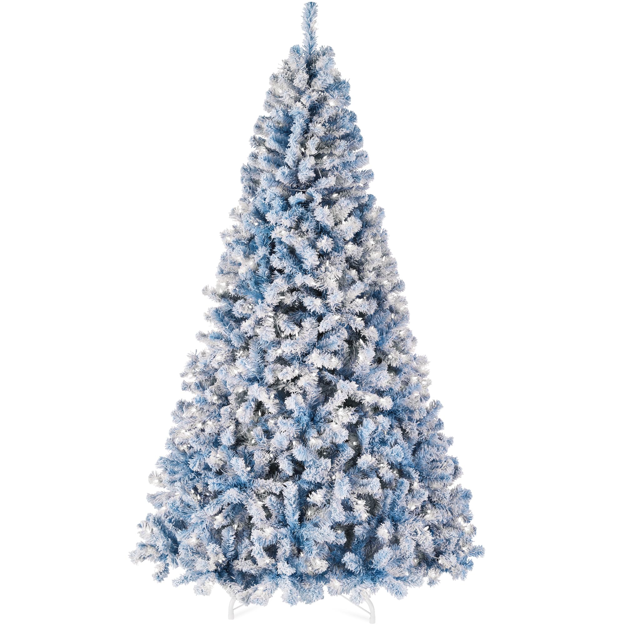 Amazon.com: Best Choice Products Pre-Lit Ice Blue Christmas Tree, 6ft ...