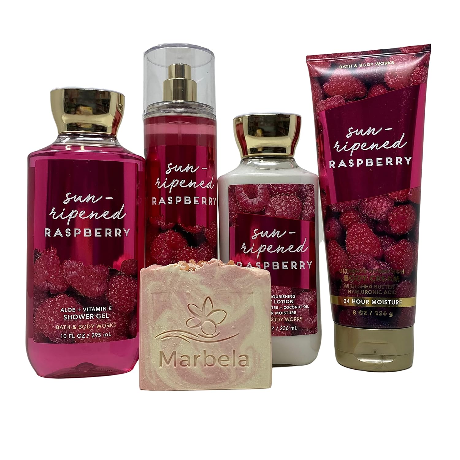 Amazon.com : Bath & Body Works Sun Ripened Raspberry Deluxe Gift Set ...