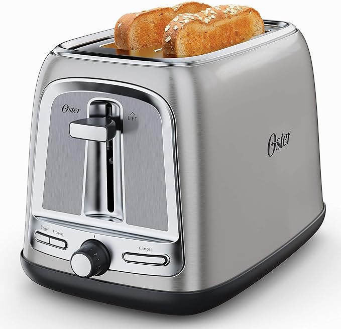 Amazon.com: Oster 2-Slice Toaster with Advanced Toast Technology, Stainless Steel: Home & Kitchen