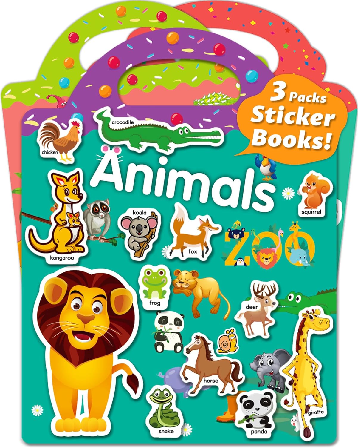 Amazon.com: Walenced Reusable Sticker Book for Toddlers 2-4 Years, 3 ...