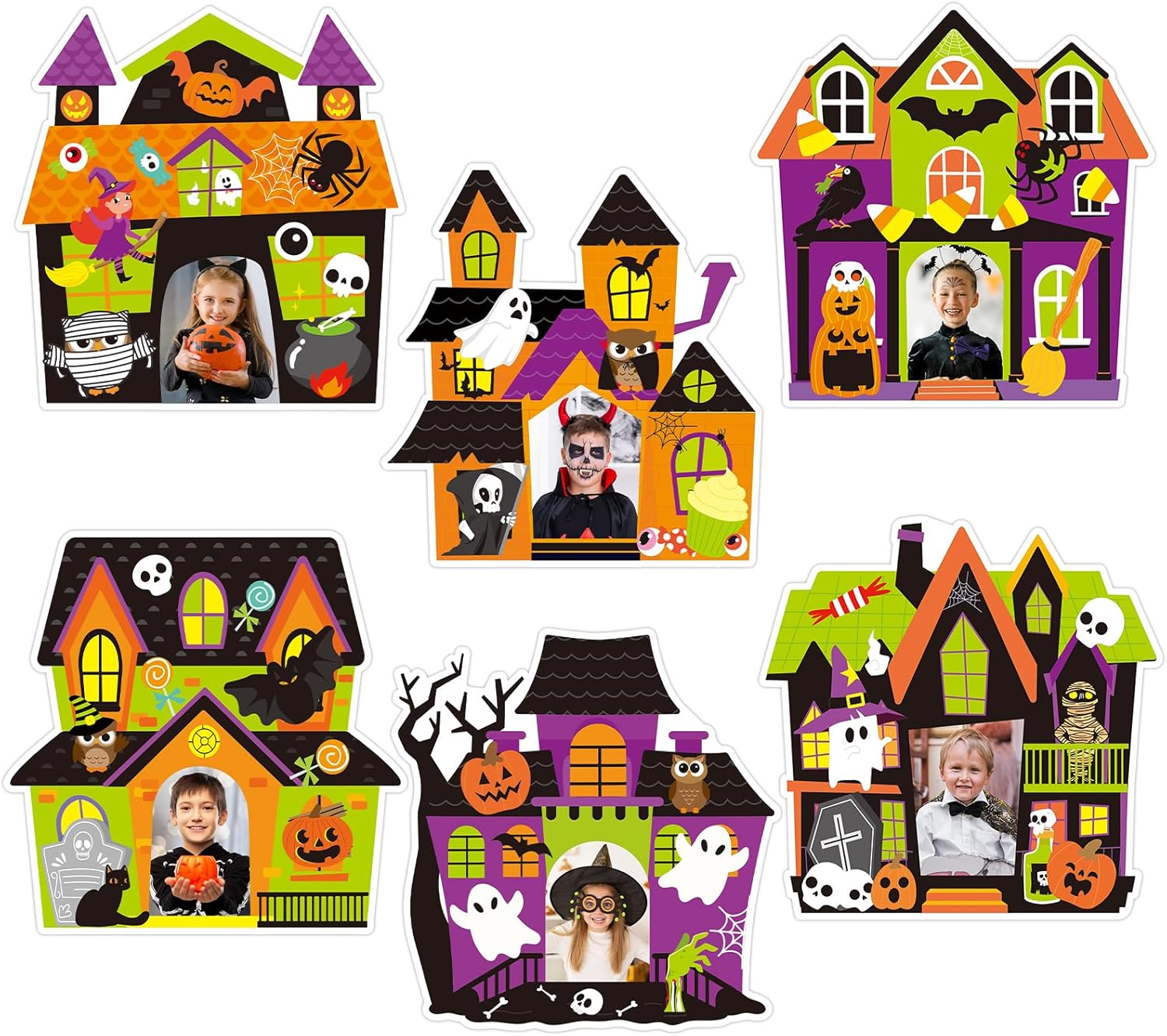 Amazon.com: TENDFINE 30 Pack Halloween Photo Frame Craft Kits for Kids ...
