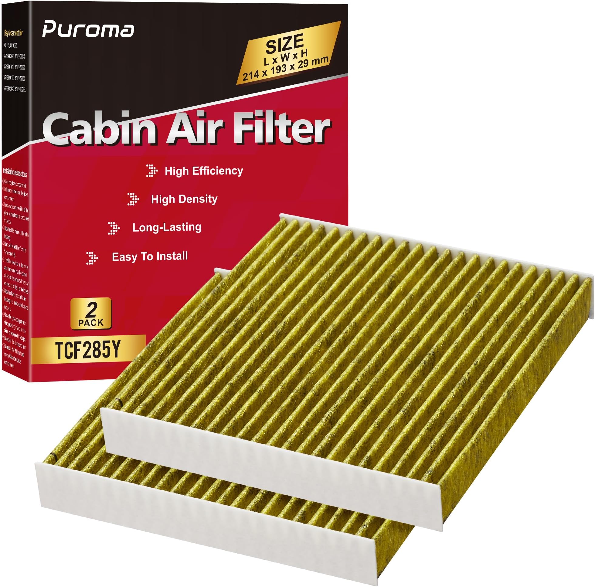 Amazon.com: CF10285 Premium HEPA Cabin Air Filter Upgraded Air Filter ...