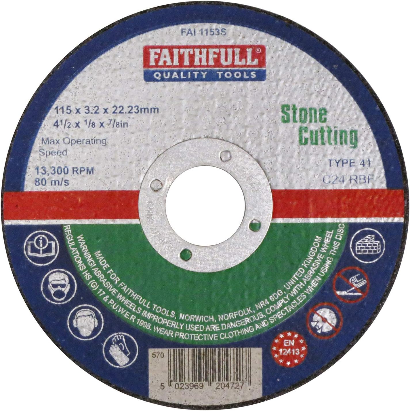 Faithfull FAI3502825M Metal Cutting Disc 355mm x 2.8 x 25.4 : Amazon.co ...