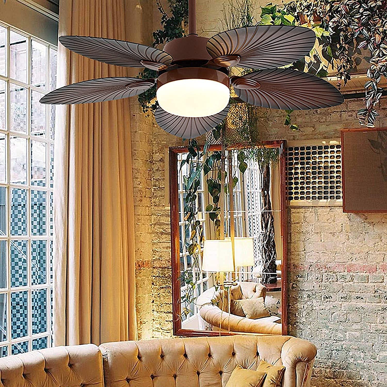 Banana Leaf Ceiling Fan Palm Leaves Ceiling Fan Designer Ceiling Fan