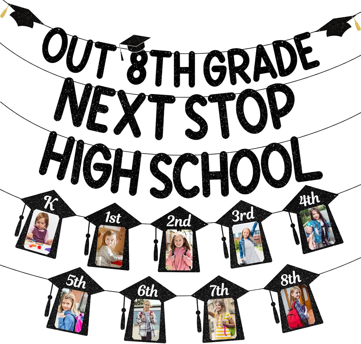 Amazon.com: Oudain Peace out 8th Grade Next Stop High School Banner ...