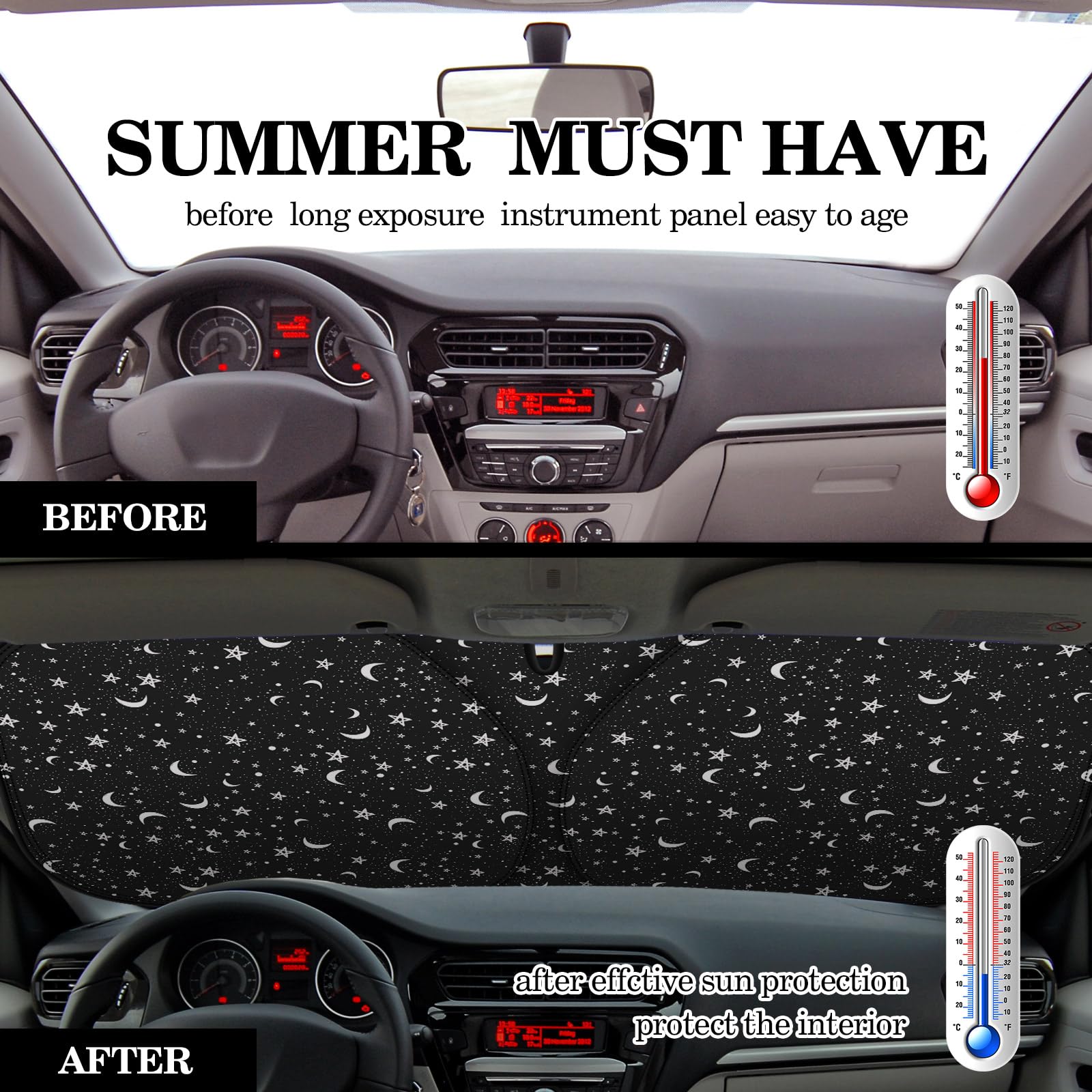 Snapklik.com : Woanger Windshield Sun Shade Foldable Car Front Window ...