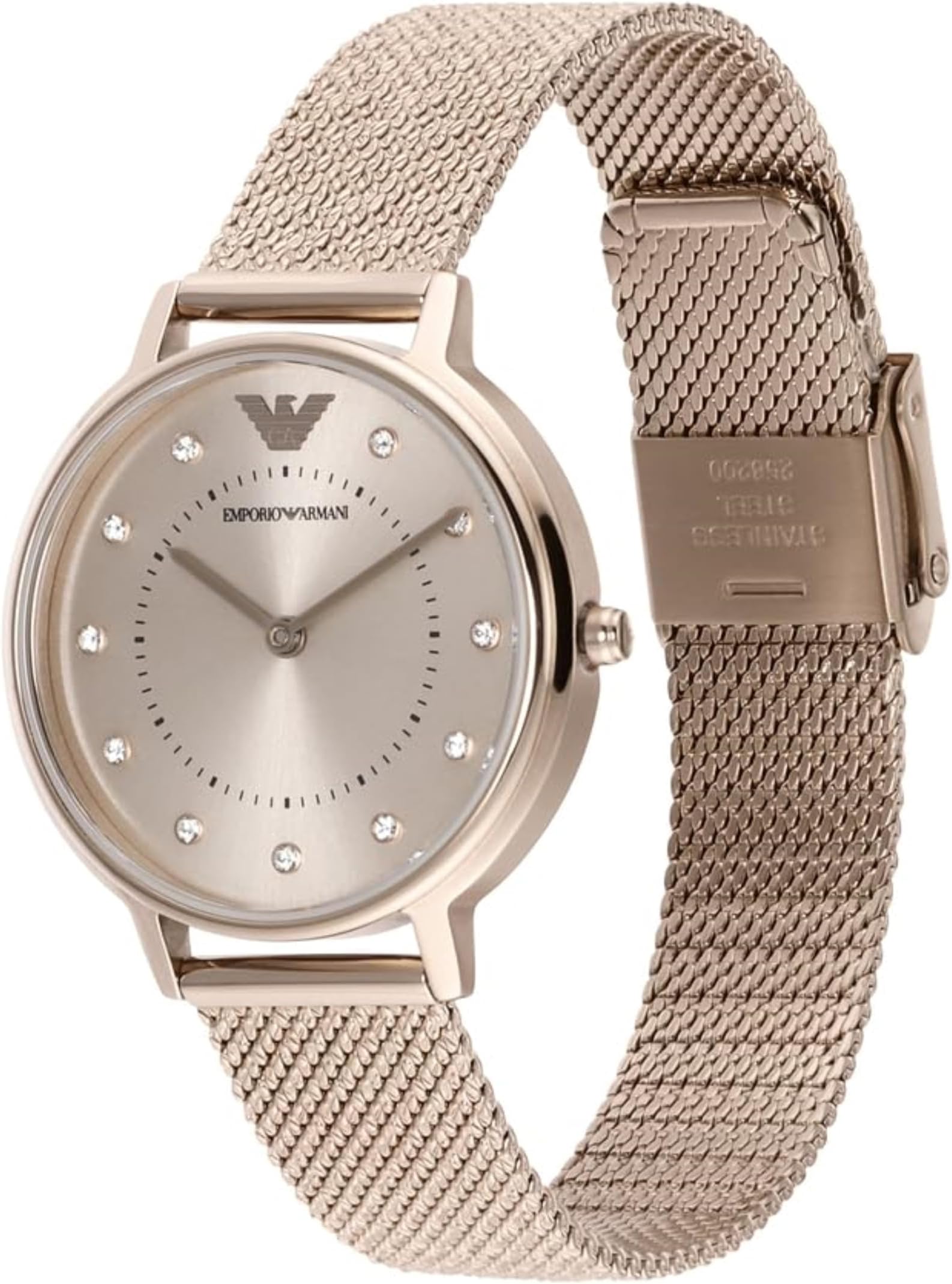 EMPORIO ARMANI Women's Analog Quartz Watch with Stainless Steel Strap ...