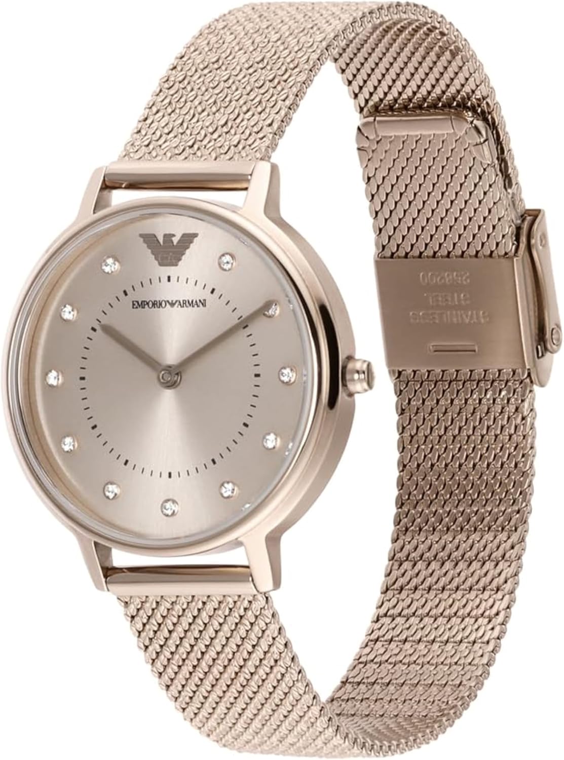 EMPORIO ARMANI Women's Analog Quartz Watch with Stainless Steel Strap ...