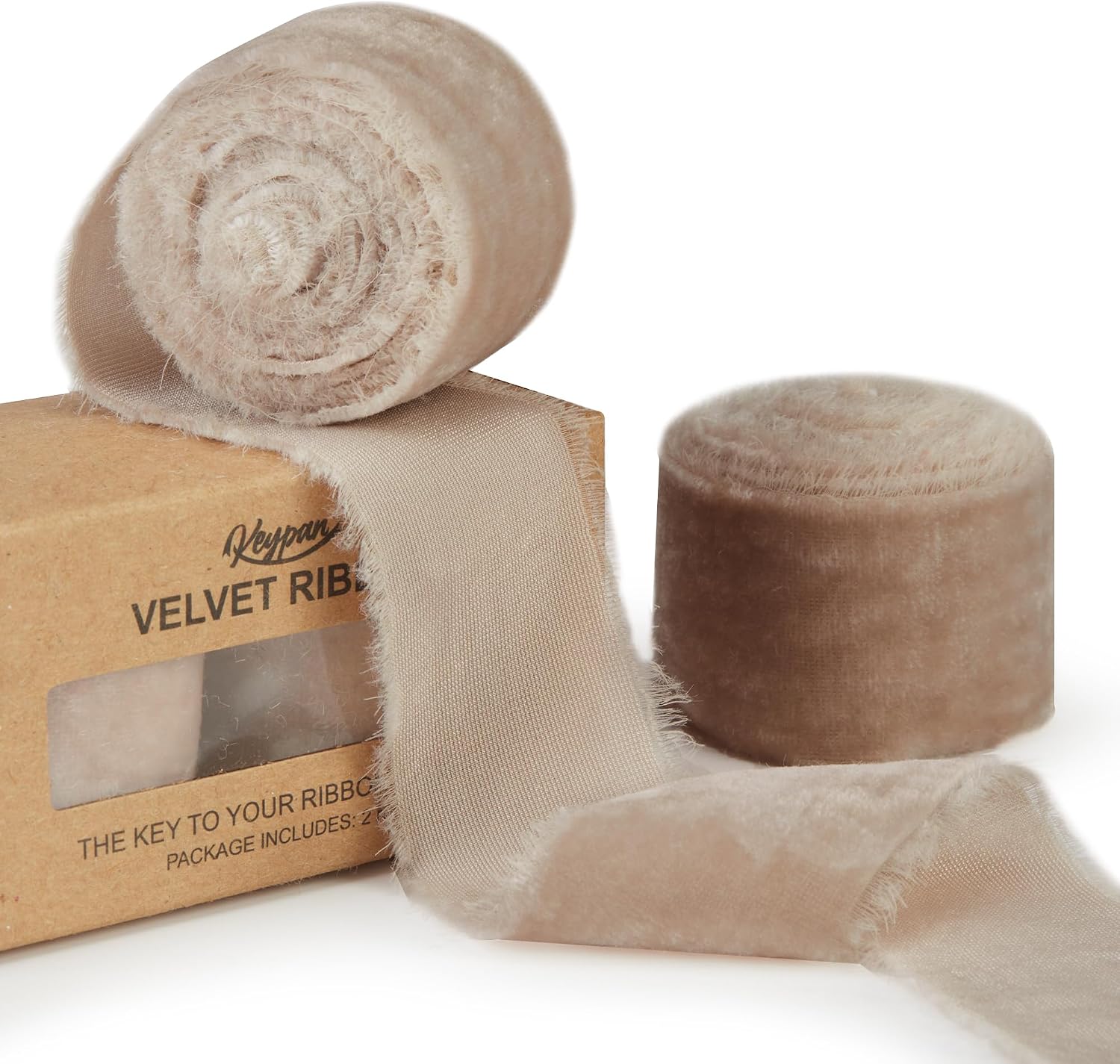 Amazon.com: Keypan Cappuccino Velvet Ribbon for Gift Wrapping - 1 1/2 ...