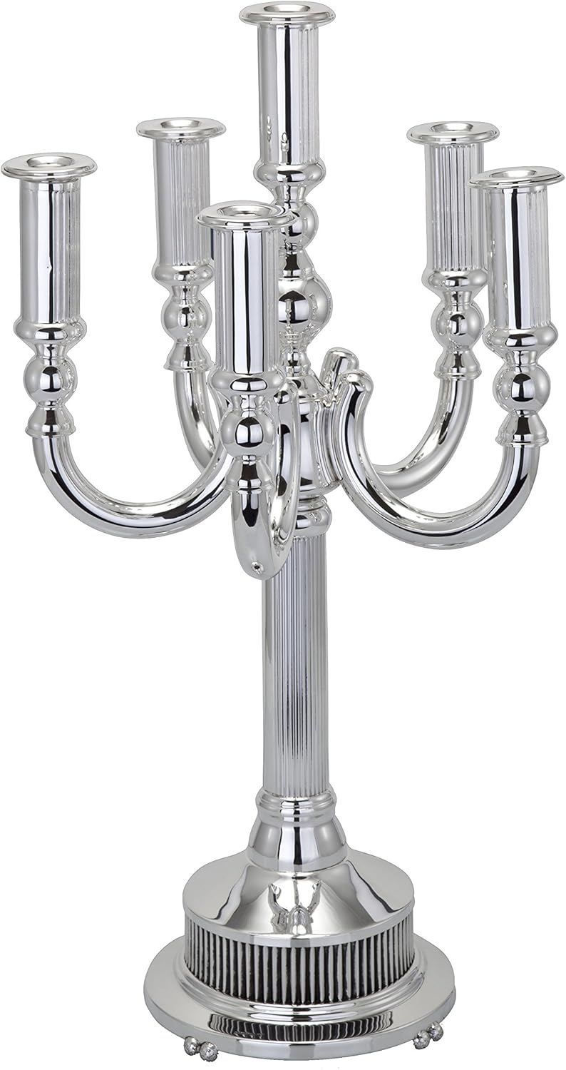 Amazon.com: Hazorfim, Begale Medium Candelabra 6 Branches Shabbat ...