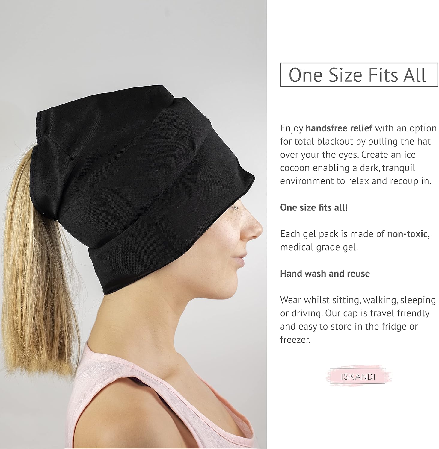 Migraine Relief Headache Hat – Cold Compress Instant Ice Pack ...