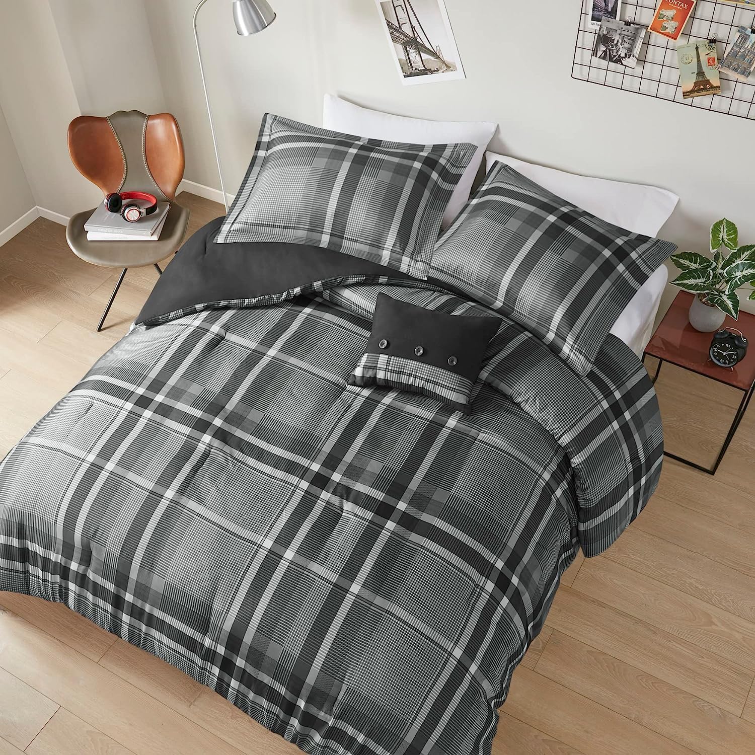 Amazon.com: Intelligent Design Cozy Comforter Set - Plaid Design All ...