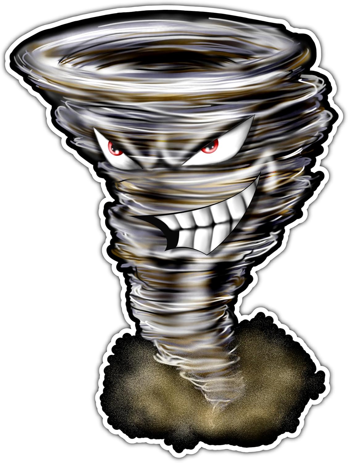 Amazon.com: Angry Storm Tornado Sticker Hurricane Sticker Wind Cyclone ...