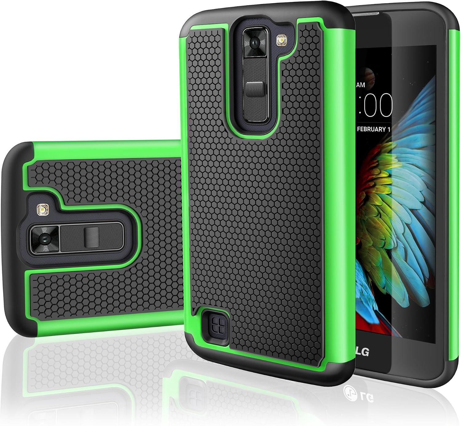 Amazon.com: TILL for LG K7 Case, TILL(TM) [Green] [Shock Absorption ...