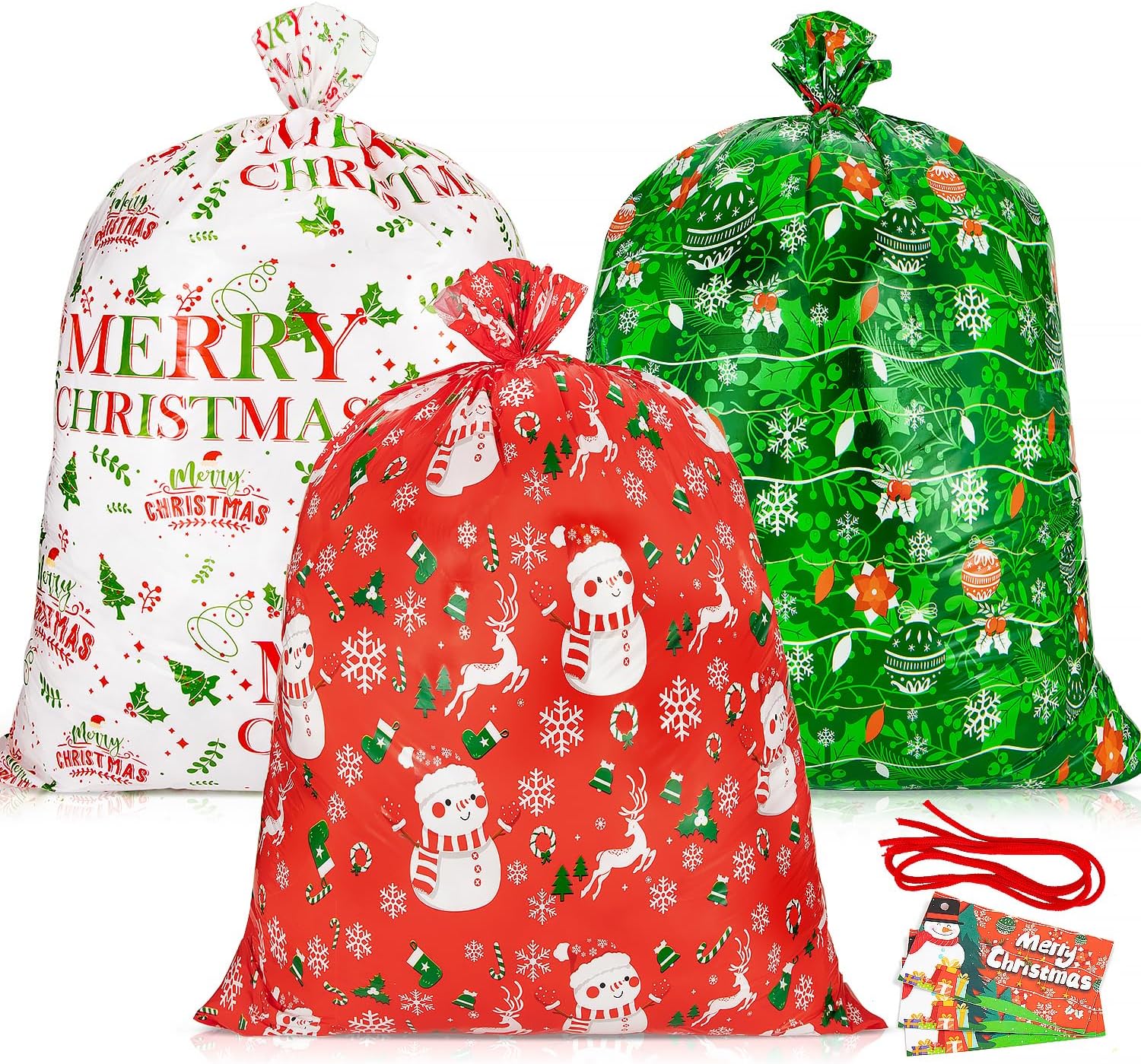 Amazon.com: Sofier 3pcs Large Christmas Gift Bags, 36"x49" Holiday Gift ...