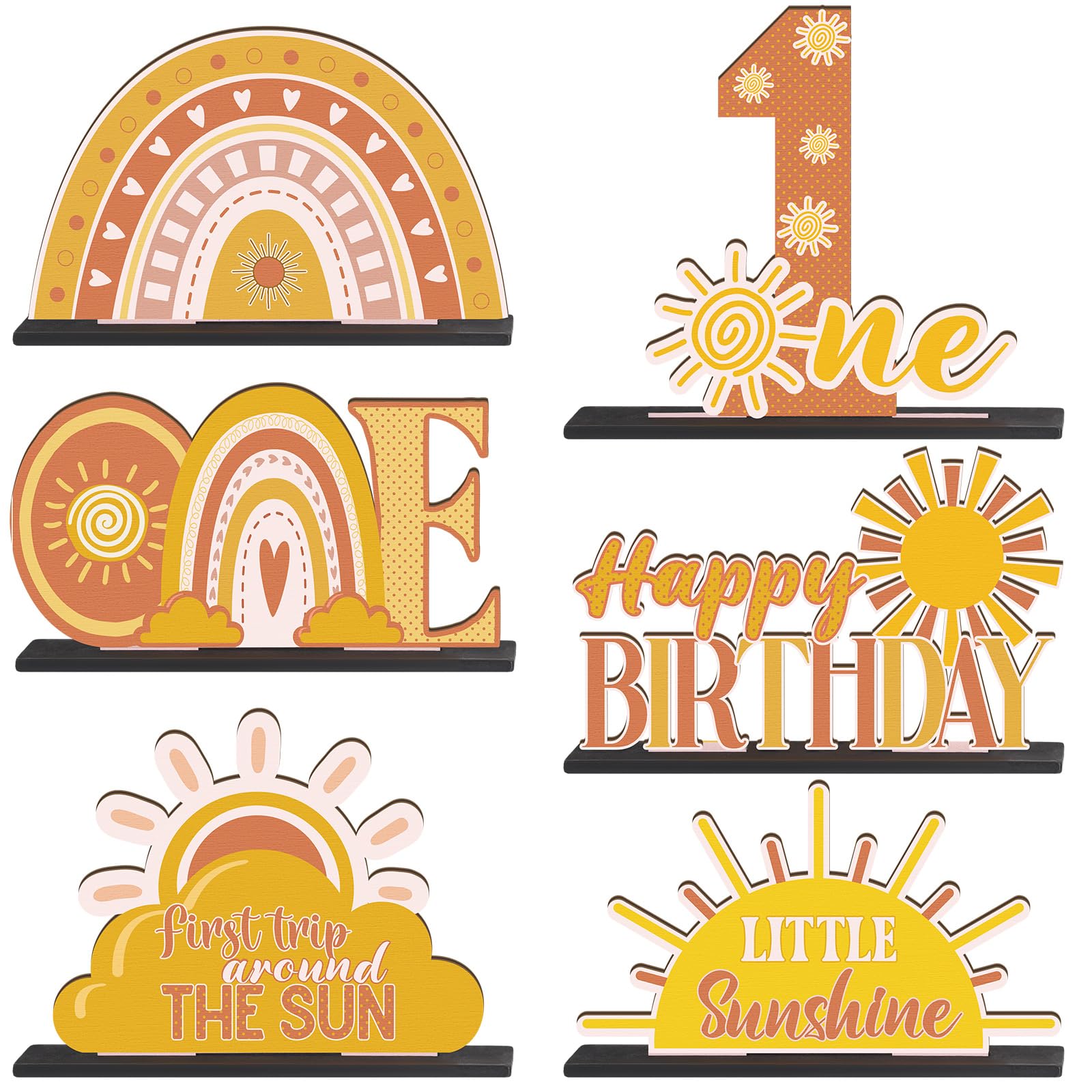 Amazon.com: Suzile 6 Pcs Boho First Birthday Decorations Sunshine Party ...