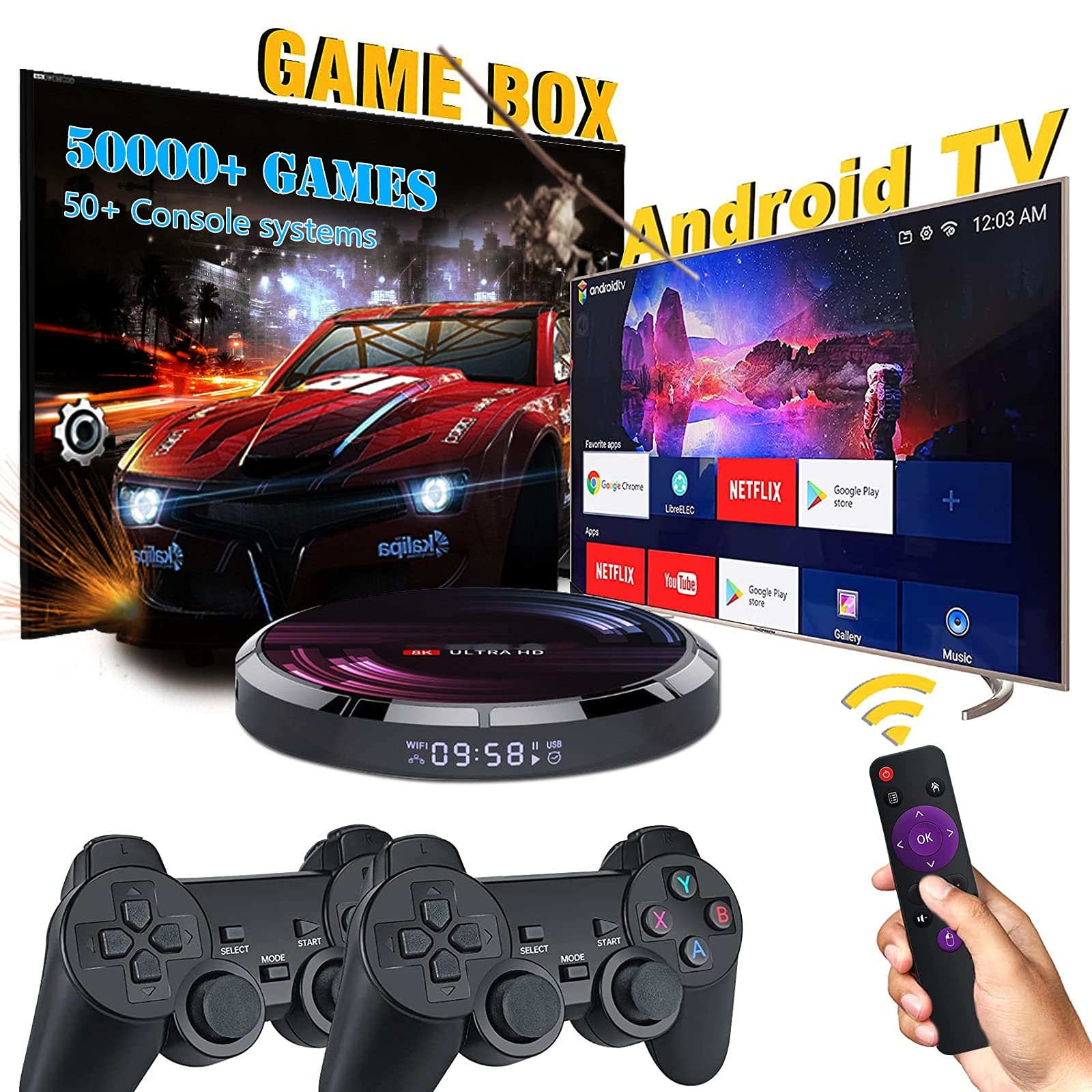 LXYFMS Retro Video Game Console, Super Console Built-in 3（EmuELEC ...