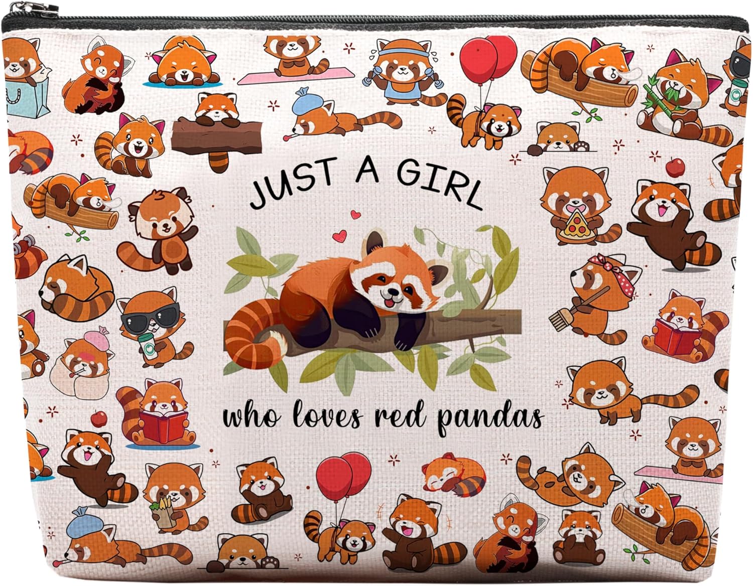Amazon.com: CEASQVAA Red Panda Gifts Makeup Cosmetic Bag, Red Panda ...