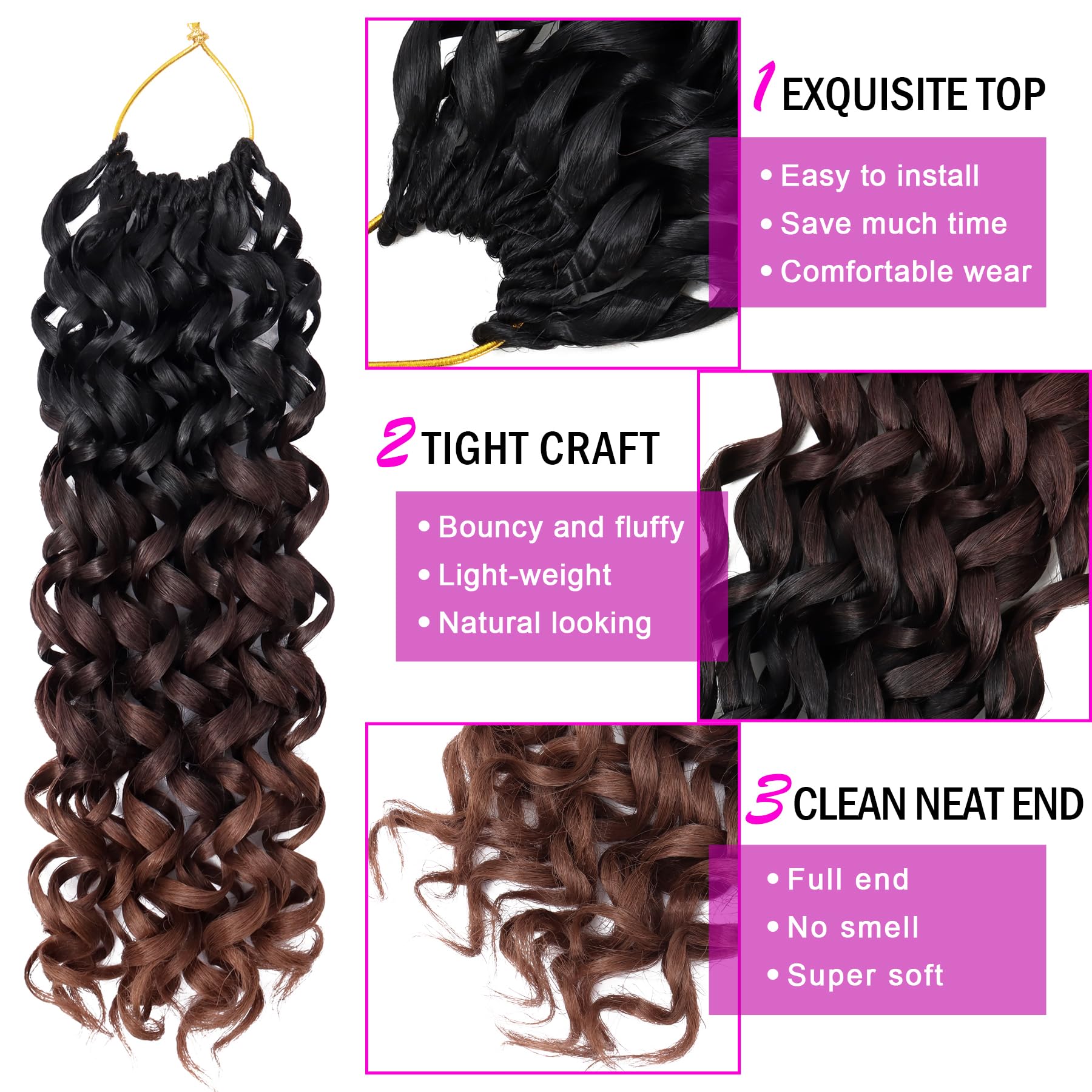 Snapklik.com : 7 Packs GoGo Curl Crochet Hair 12 Inch Short Curly ...