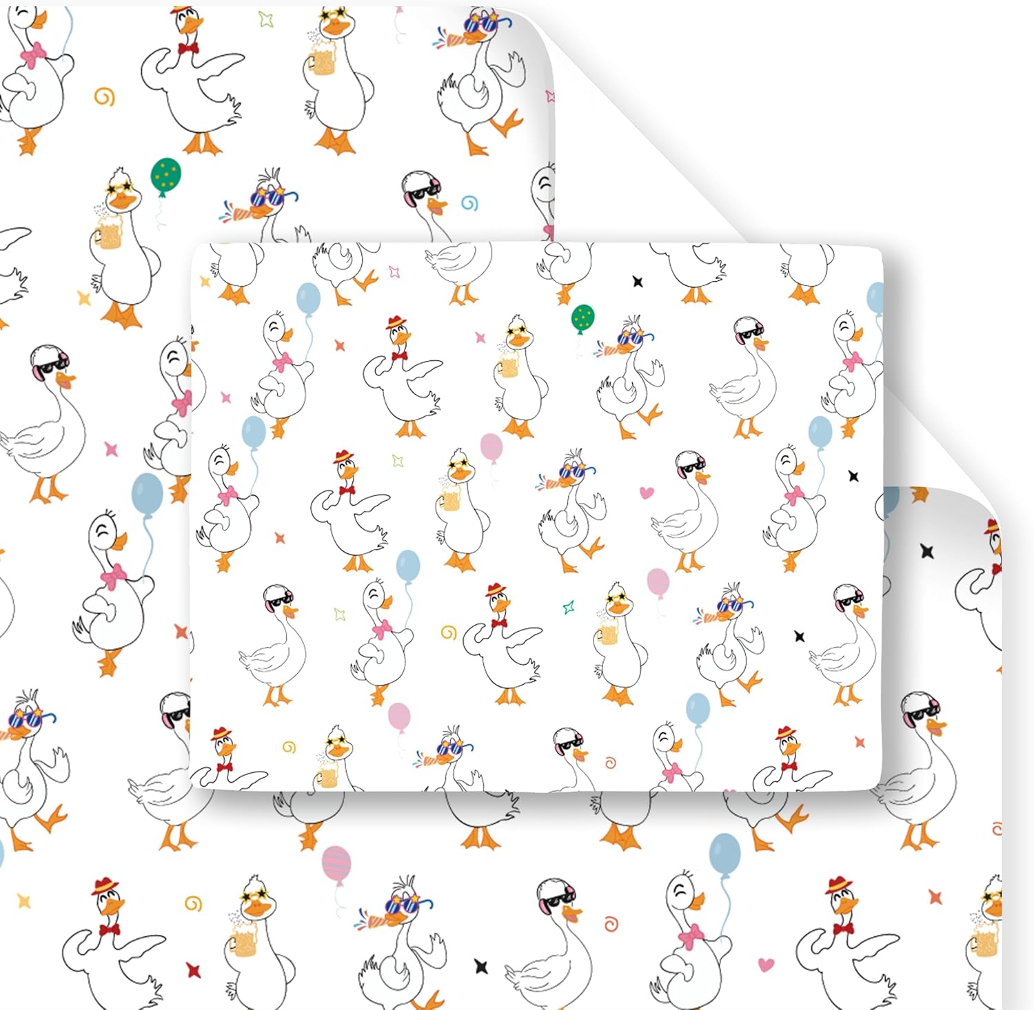 Amazon.com: Cheerland 12 Sheets Birthday Party Silly Goose Wrapping ...